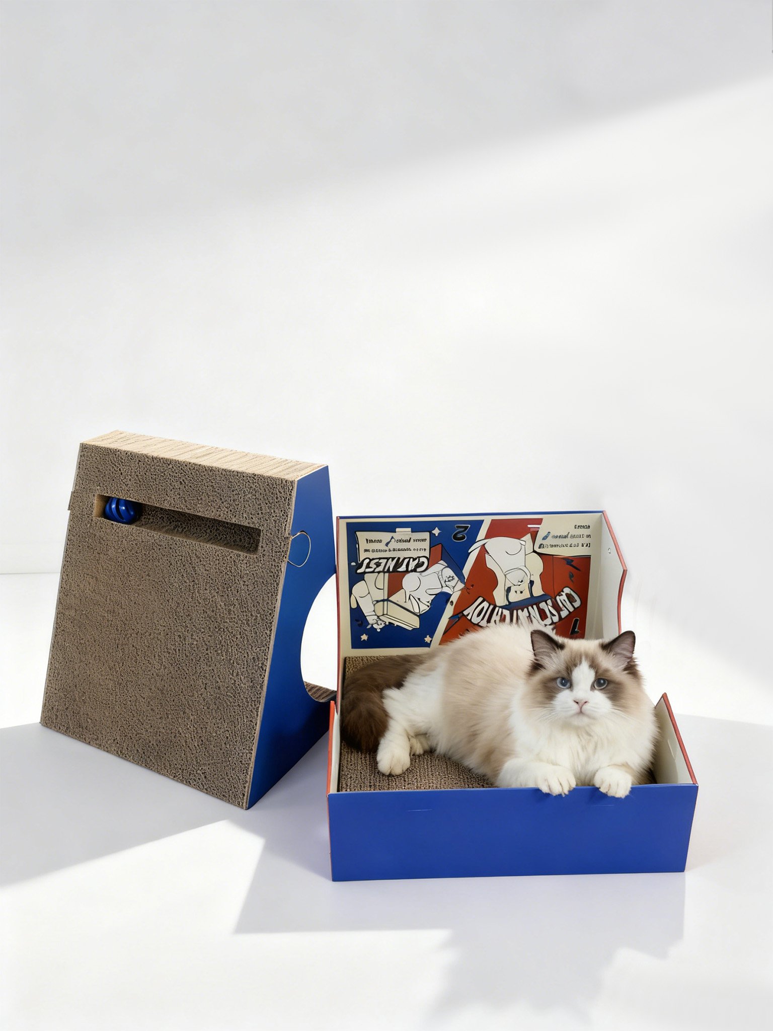 MULTI-FUNCTIONAL CAT SCRATCHER CARDBOARD【ONE】 – BonBonPaw
